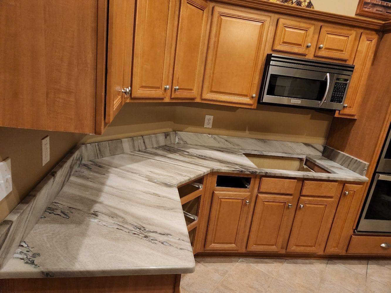 Granite Countertops GMQ Tops - Another job with Bruno White – 80 sqft ...