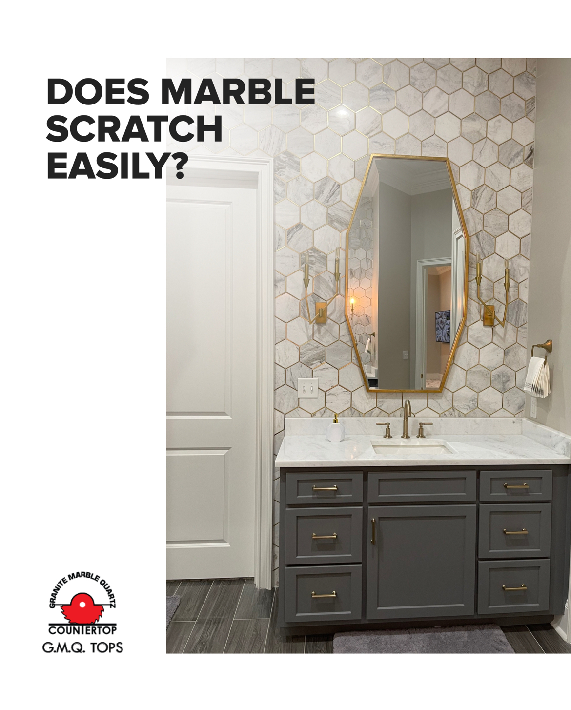 Granite Countertops GMQ Tops - Does marble scratch easily?