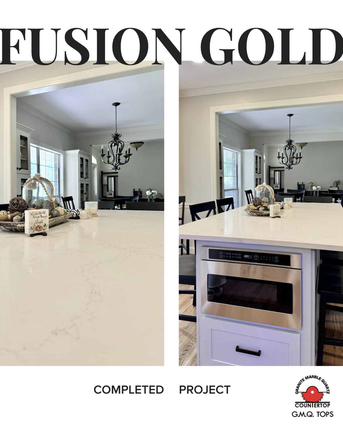 Granite Countertops GMQ Tops - Fusion Gold Quartz